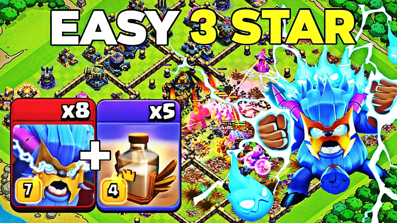 EASIEST Strategy: 8 Super Yeti + 5 Revive Spells Wrecking TH17 Legend ...