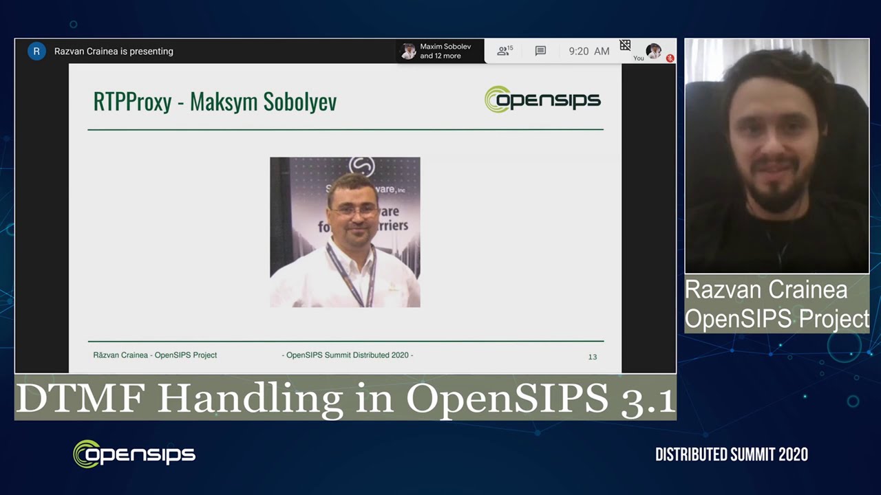 "DTMF Handling in OpenSIPS 3.1": presentation & demo: Razvan Crainea - OpenSIPS Project - YouTube