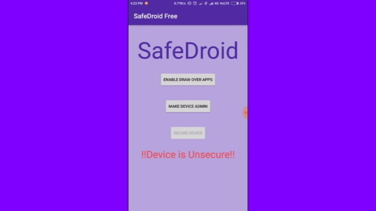SafeDroid Anti Theft Android App Tutorial | Secure your device - YouTube