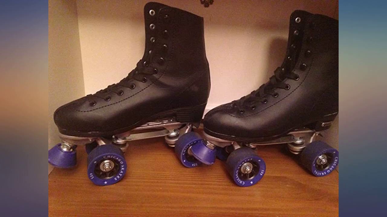 Chicago Men's Classic Roller Skates - Premium Black Quad Rink Skates ...