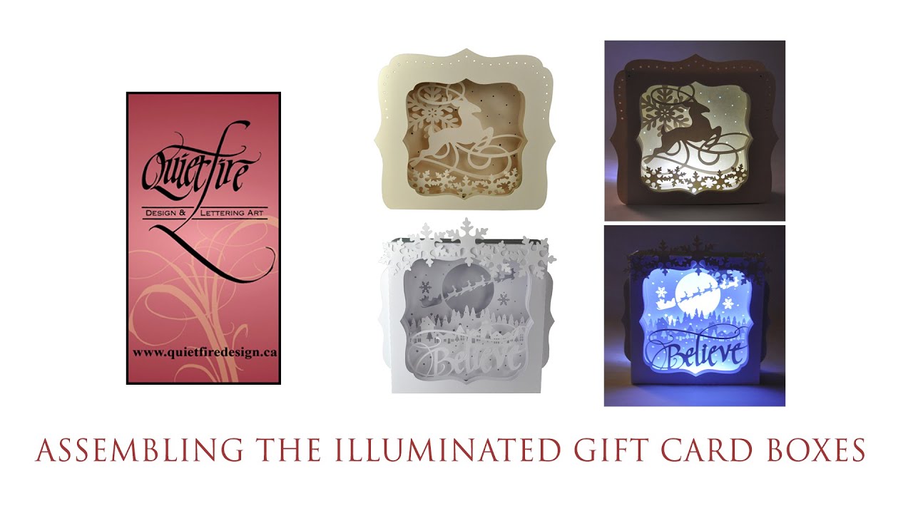 Assembling the Illuminated Gift Card Box - YouTube