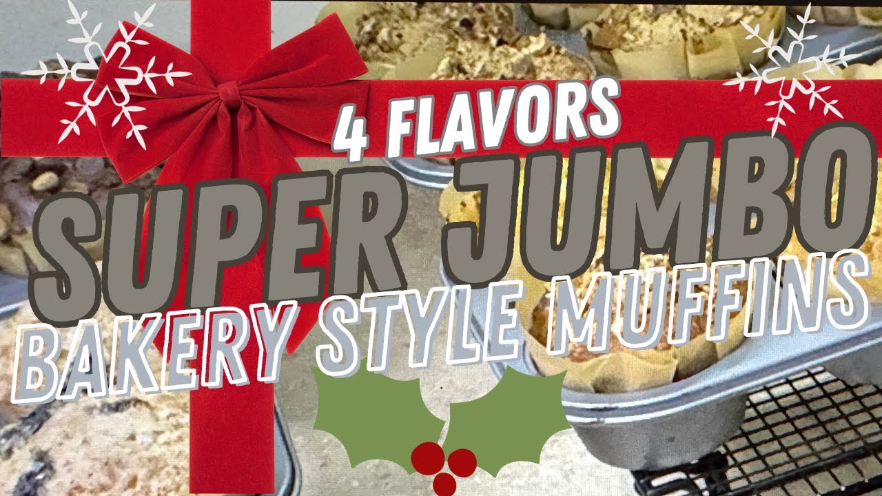 ☃️4 Varieties of SUPER JUMBO Bakery in ONE Baking Session ☕️ Christmas ...