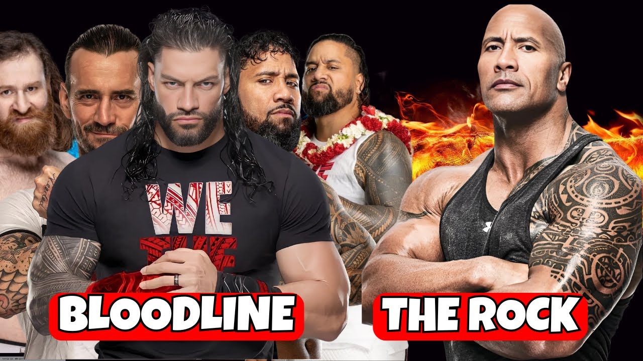 The Rock VS The Bloodline | WWE 2K24 - YouTube