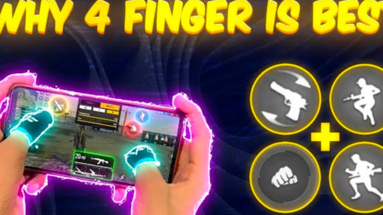 ️how to free fire 4 finger gameplay⚡ 2022 danger 4 finger gamepaly💥 ...