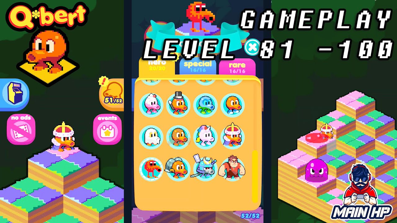Main Q*BERT - CLASSIC ARCADE GAME Level 81 - 100 di HP PART 5 | #MainHP ...