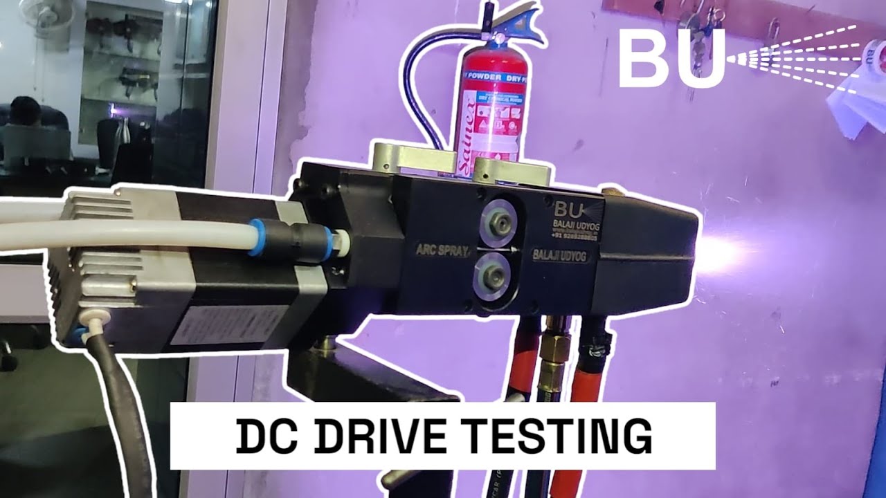 ARC SPRAY DC DRIVE GUN TESTING|| BU/1009DC || BALAJI UDYOG || THERMAL ...
