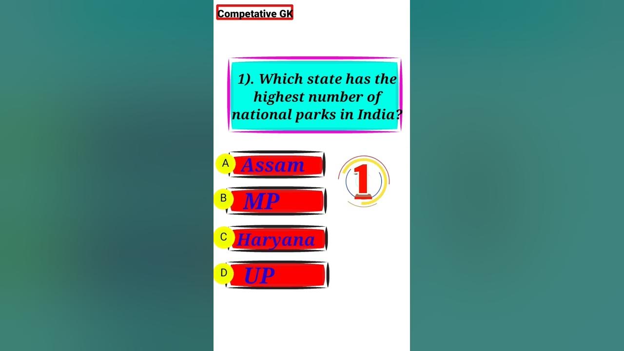 Highest Number Of National Park In India competativegk ytshorts highest-number-of-national-park-in-india-competativegk-ytshorts