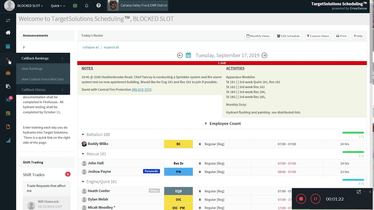 TargetSolutions CrewSense- Viewing the Force Hire list rankings - YouTube