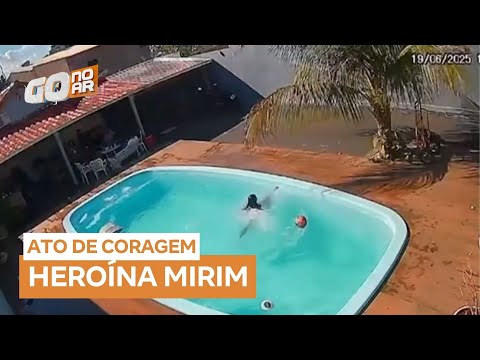 9-year-old girl saves child from drowning in swimming pool in Goiás (GO)