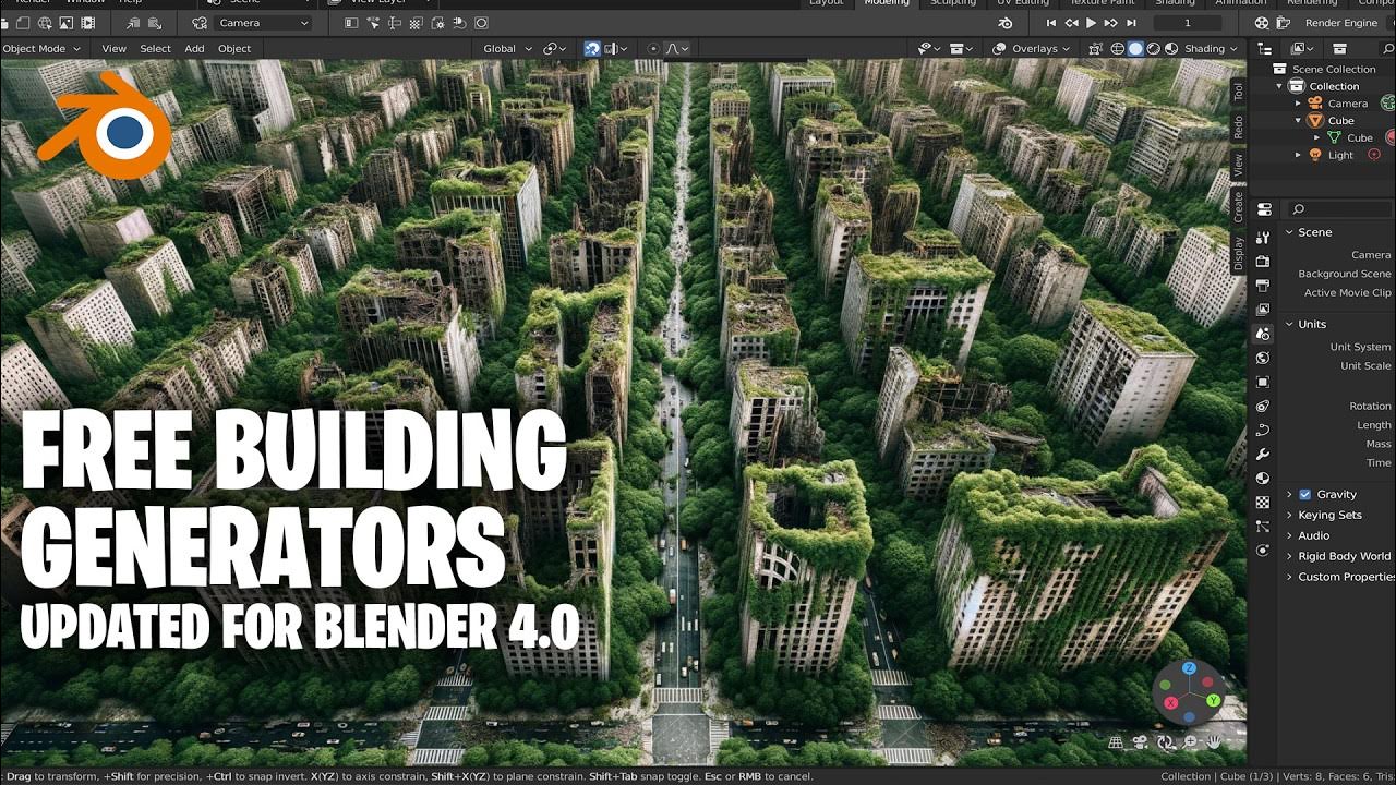 FREE building generators updated for blender 4.0 - YouTube