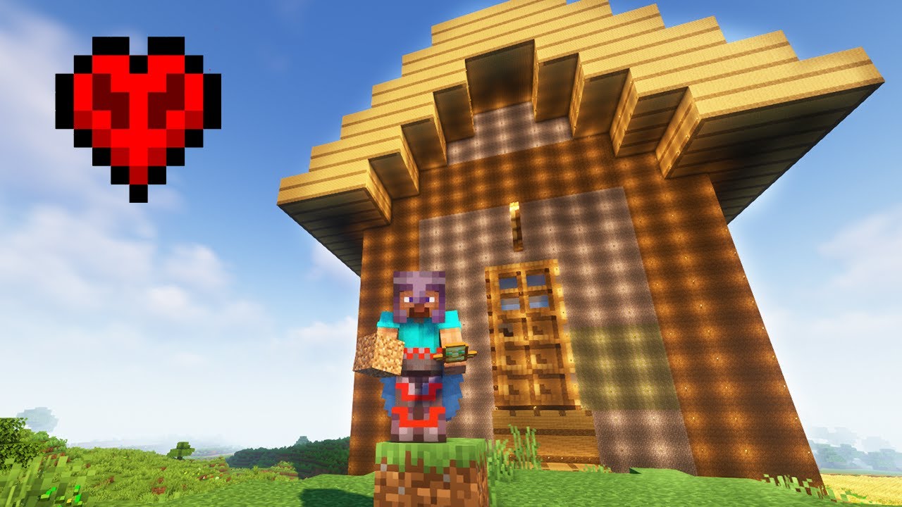 I Built A GIANT Villager House in Minecraft Hardcore! - YouTube