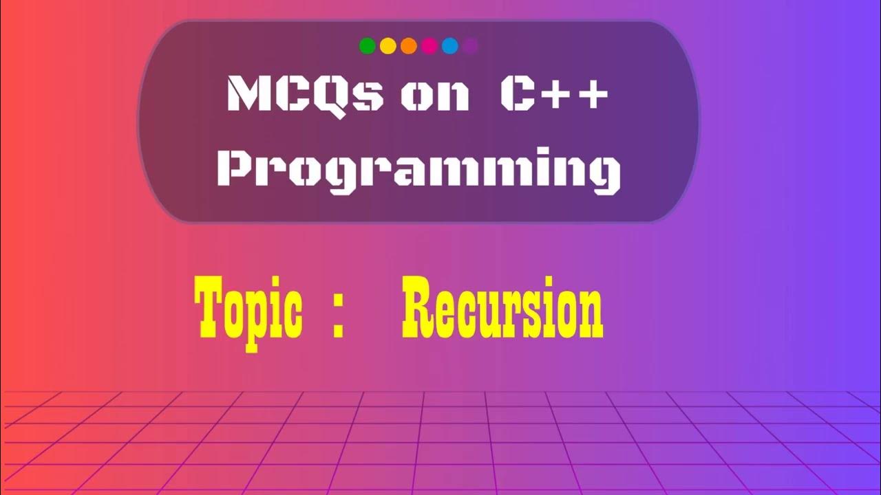 17 C++ MCQs on Recursion - YouTube