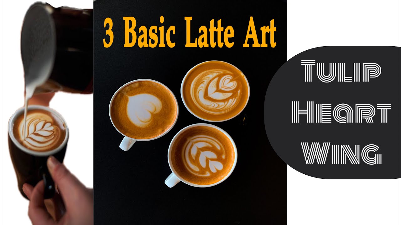Basic Latte Art For Beginners | Latte Heart | #latteart #coffeelovers # ...