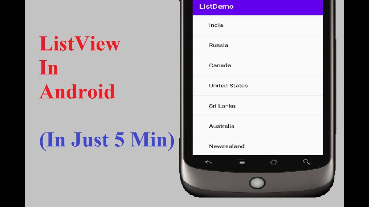 Android Studio Simple Listview Development Tutorial Youtube Android android-studio-simple-listview-development-tutorial-youtube-android