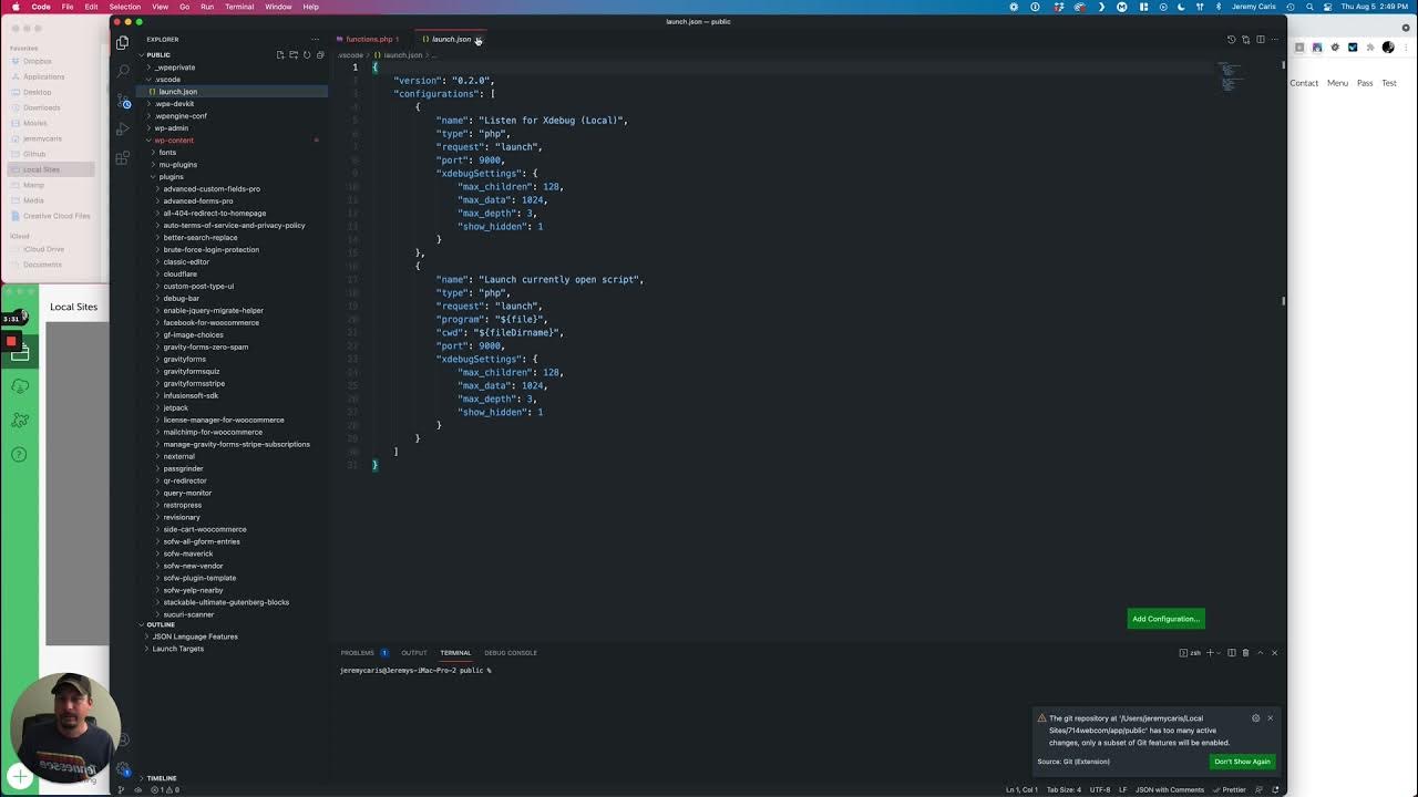 How To Set Up Php Debugging Xdebug In Vs Code With Wp Local Youtube