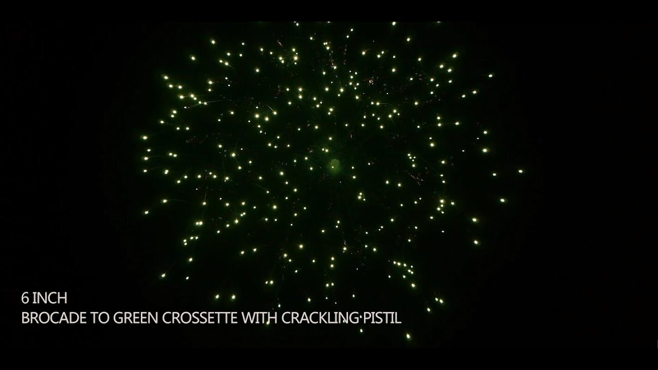 6" brocade to green crossette with crackling pistil - YouTube