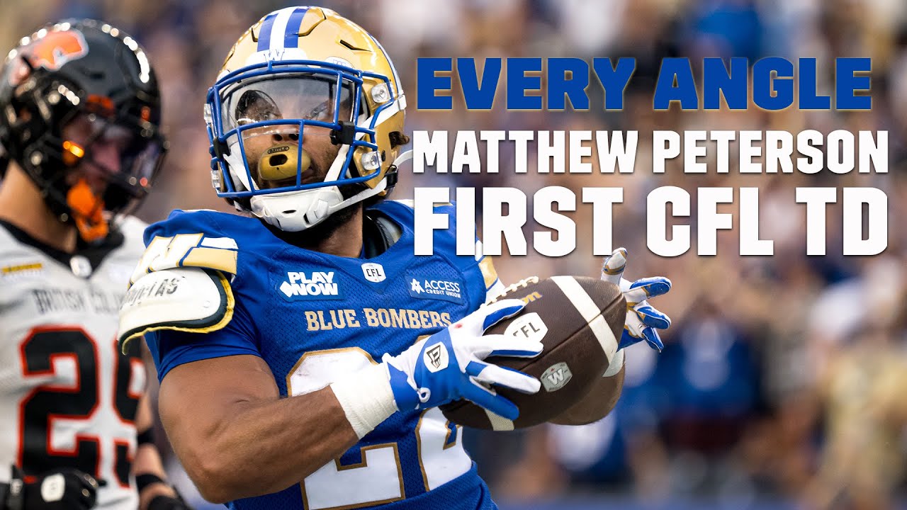 Watch EVERY ANGLE of Matthew Peterson's CFL debut TD - YouTube