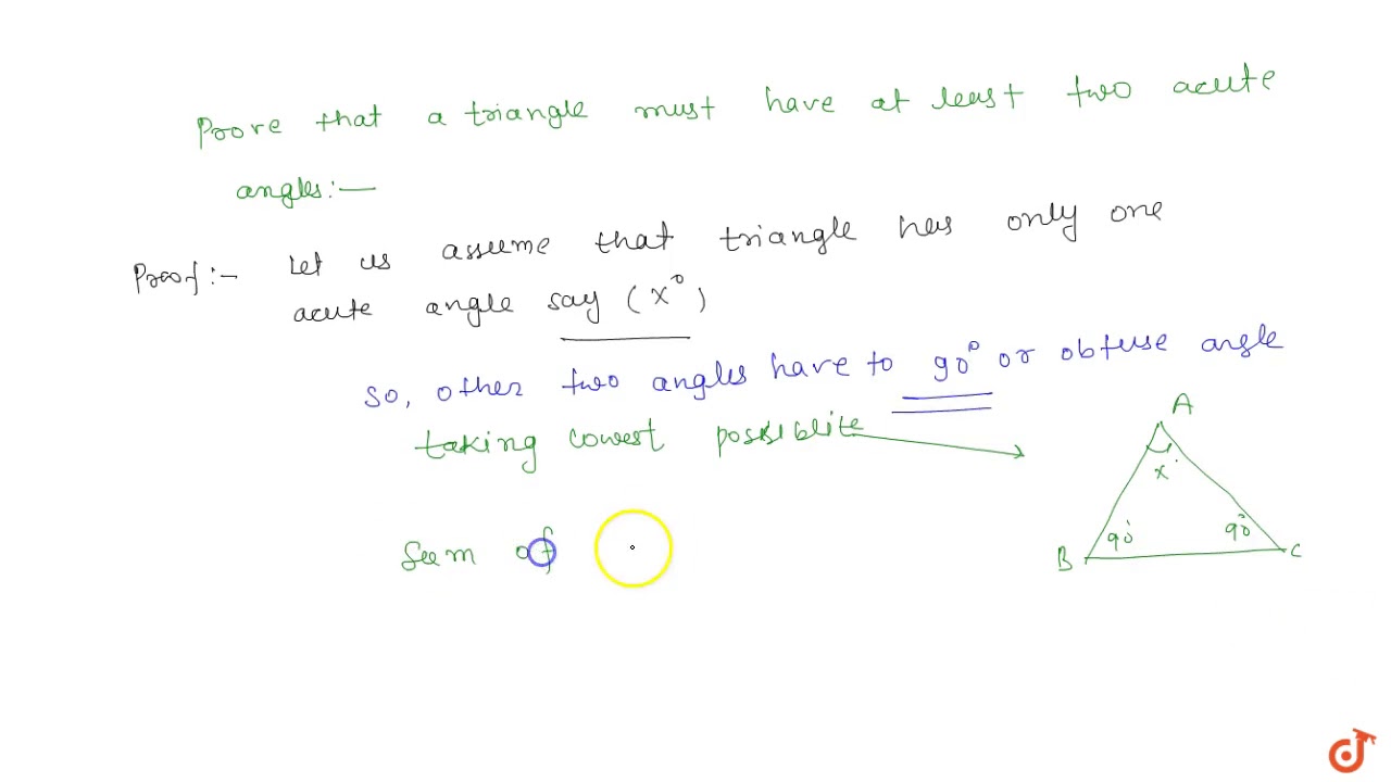 A Triangle With Two Acute Angles