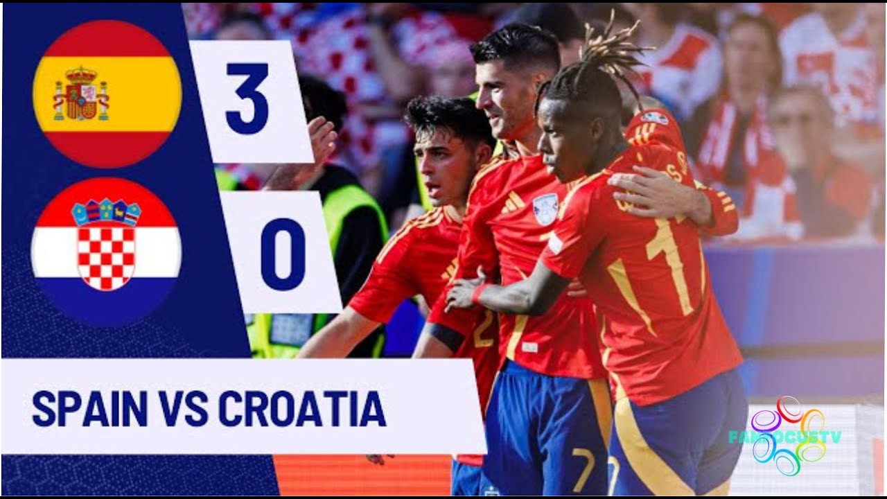 Spain vs Croatia Euro 2024 Full Match Highlights | Exciting Football ...