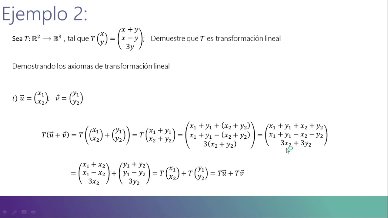 Transformación lineal - YouTube