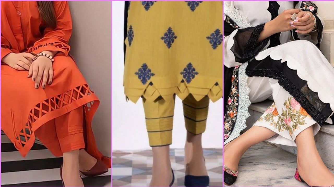 Latest Daman Designs in 2023||kameez/kurti Daman Designs with laces ...