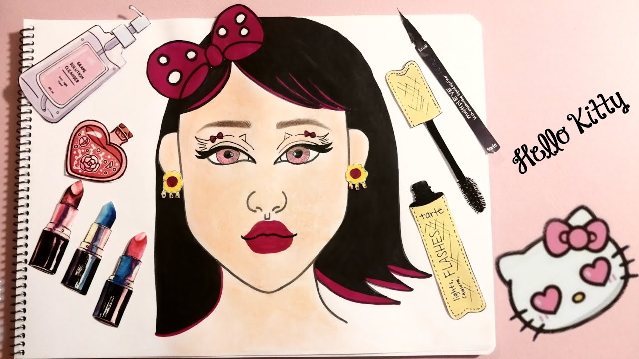 [🌈paper diy🌈] Hello kitty makeup 🌟paper cosmetics 🤸‍♀️paper play - YouTube