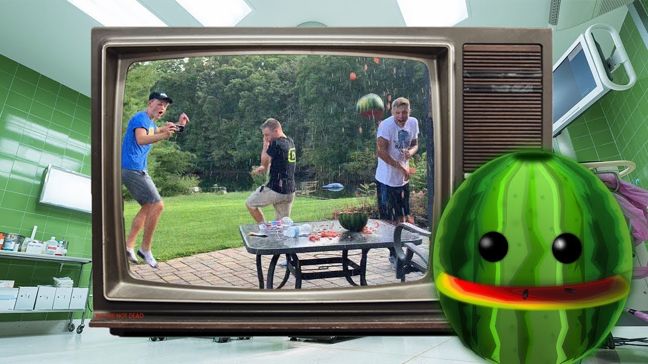 *EXPLODING* WATERMELON CHALLENGE - YouTube