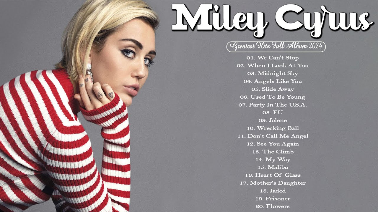 Miley Cyrus Best Spotify Playlist 2024 ️ Greatest Hits ️Best Songs ...