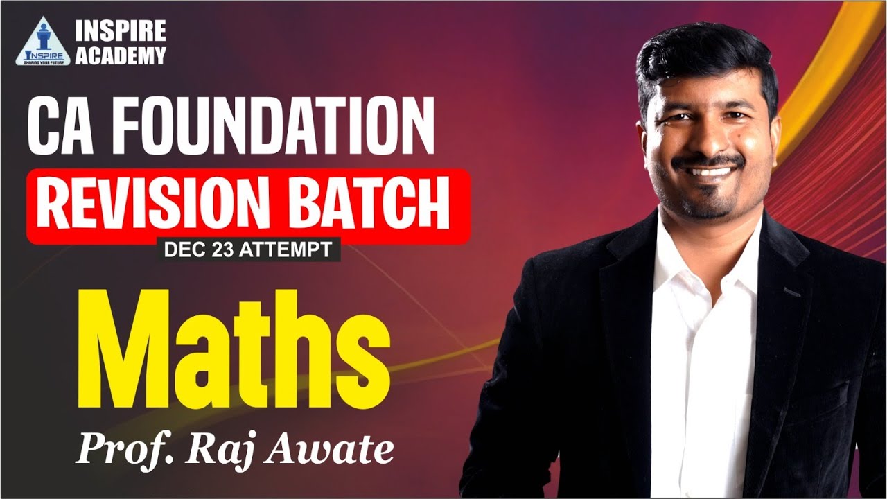 CA Foundation Dec 23 | Paper 3 Maths & Statistics Revision | Day 15 ...