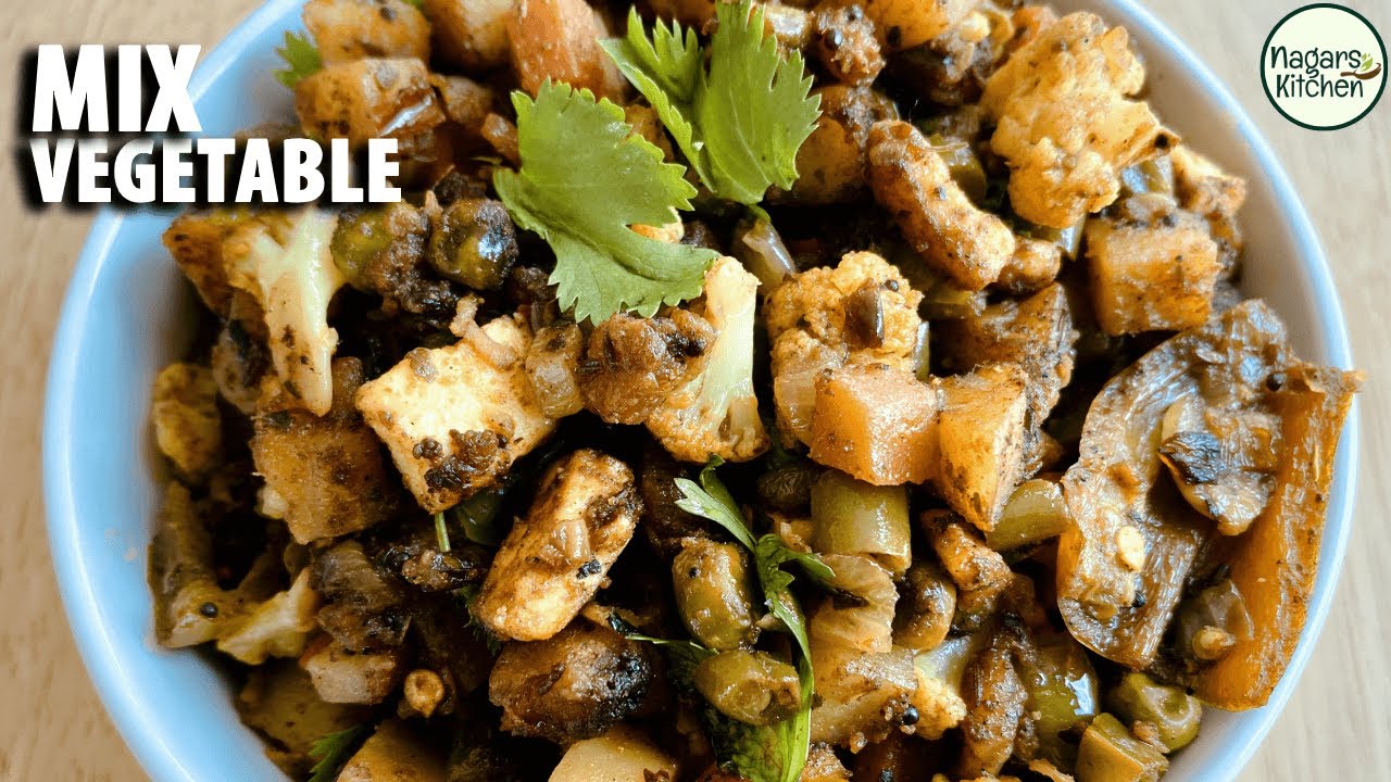 This way Kids will eat Veggies | Dry Mixed Vegetable Recipe ...