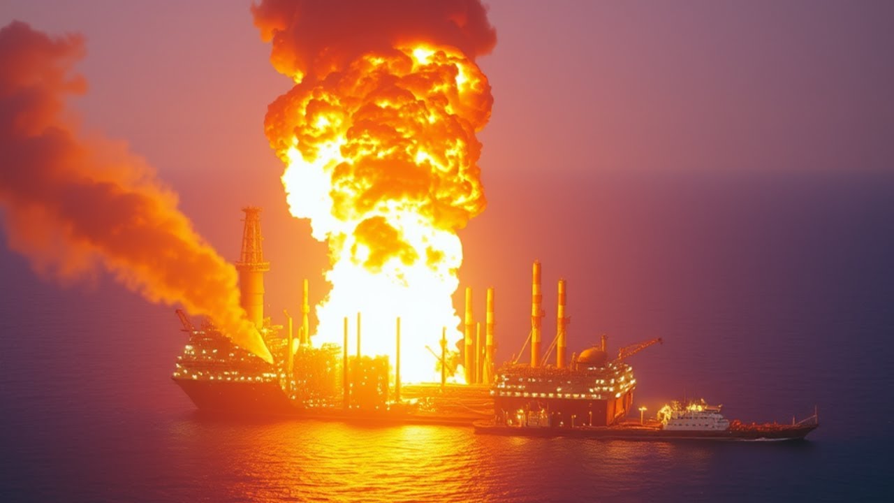 1 minute ago! Russian oil refinery destroyed by Ukrainian cruise ...