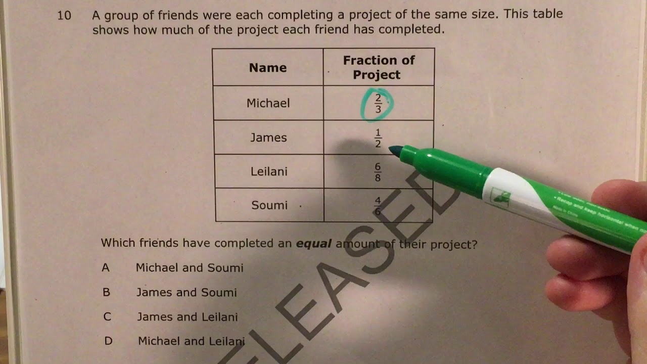 NC 4th Grade Math Released question 10 (released 2018 - 2019) - YouTube