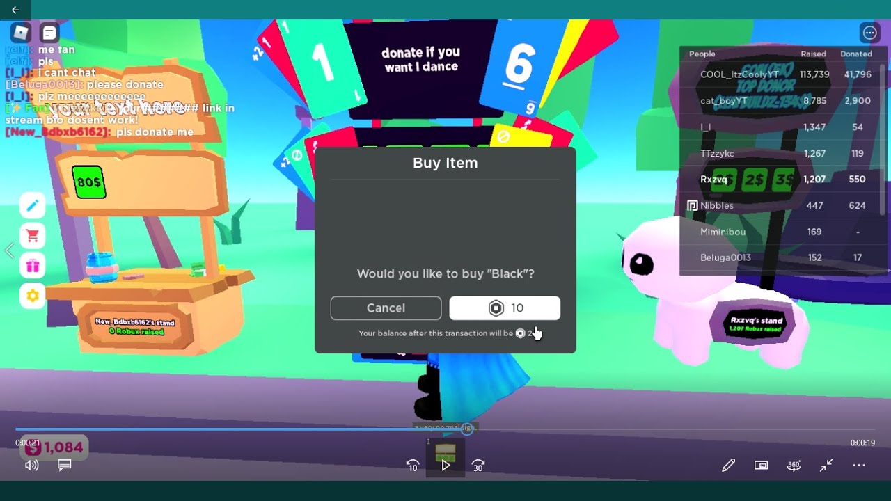 donating 10 robux to a lucky person - YouTube