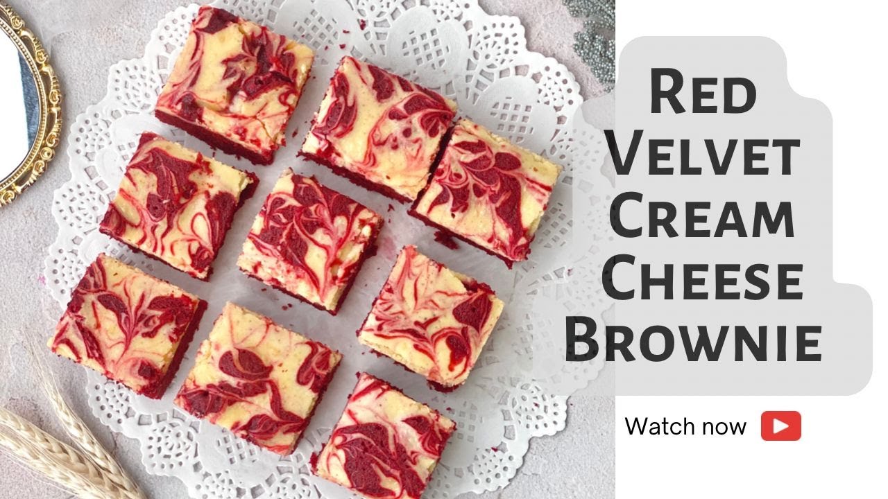Red Velvet Cream Cheese Brownie | Red Velvet Swirl Recipe - YouTube