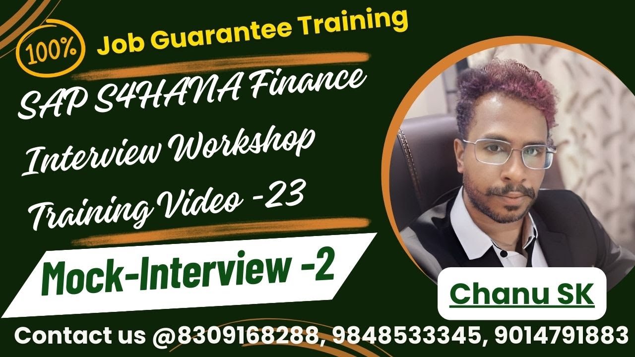 SAP S4HANA Finance Interview Workshop Training -23 - SAP FICO Interview Workshop Training - YouTube