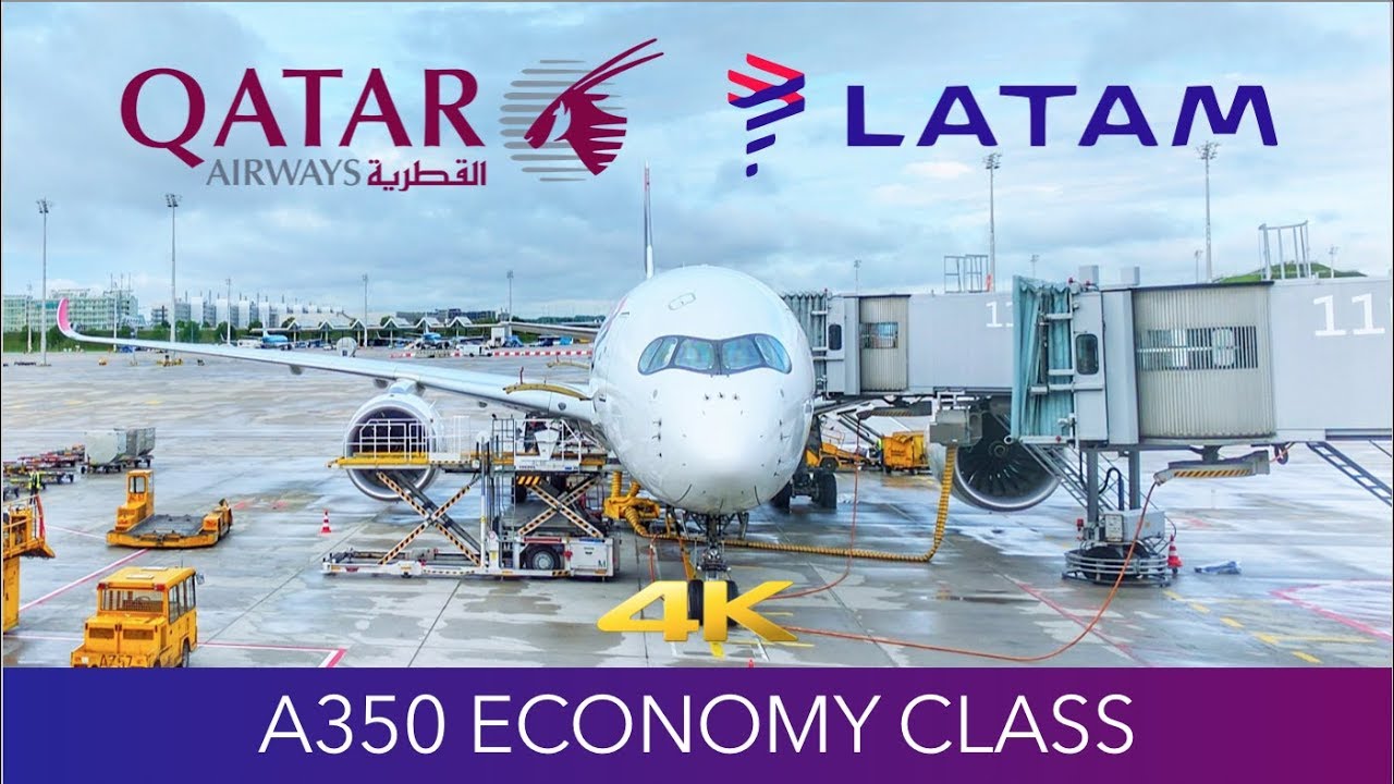 FUSION A350! QATAR x LATAM A350 Munich to Doha Review 4K - YouTube