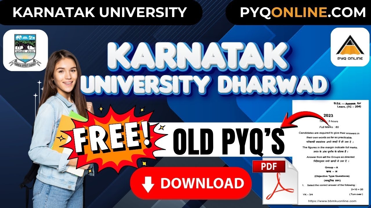 KUD Karnatak University Dharwad Previous Year Question Paper Download l ...