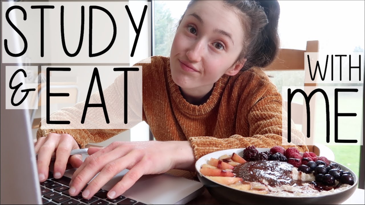 (AD) WHAT I EAT IN A DAY STUDY WITH ME | VEGAN + HEALTHY FULL DAY OF ...