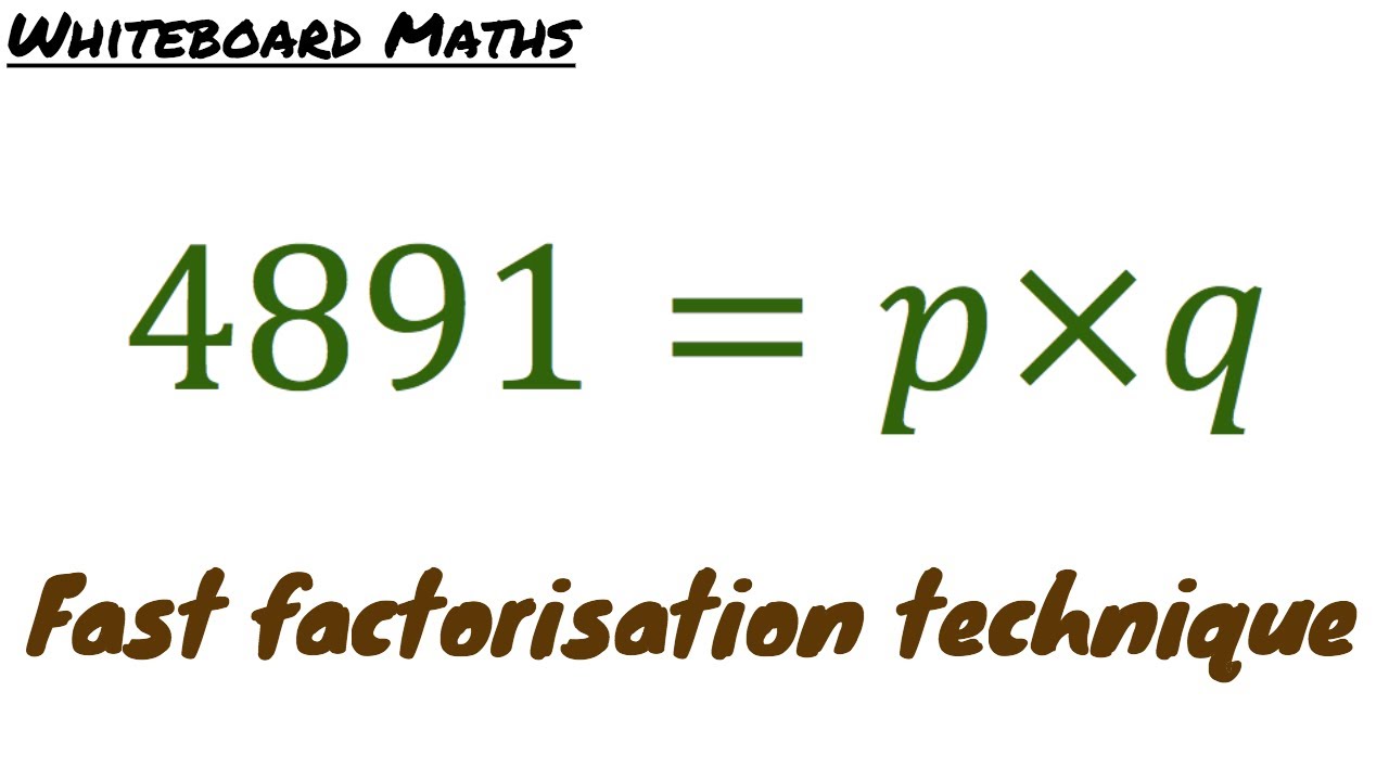 Finding the prime factors of 4891 - YouTube