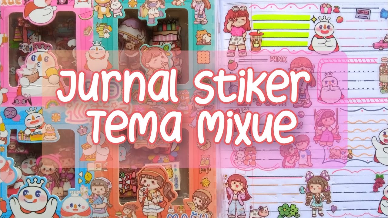 ASMR Jurnal Stiker Tema Mixue - YouTube