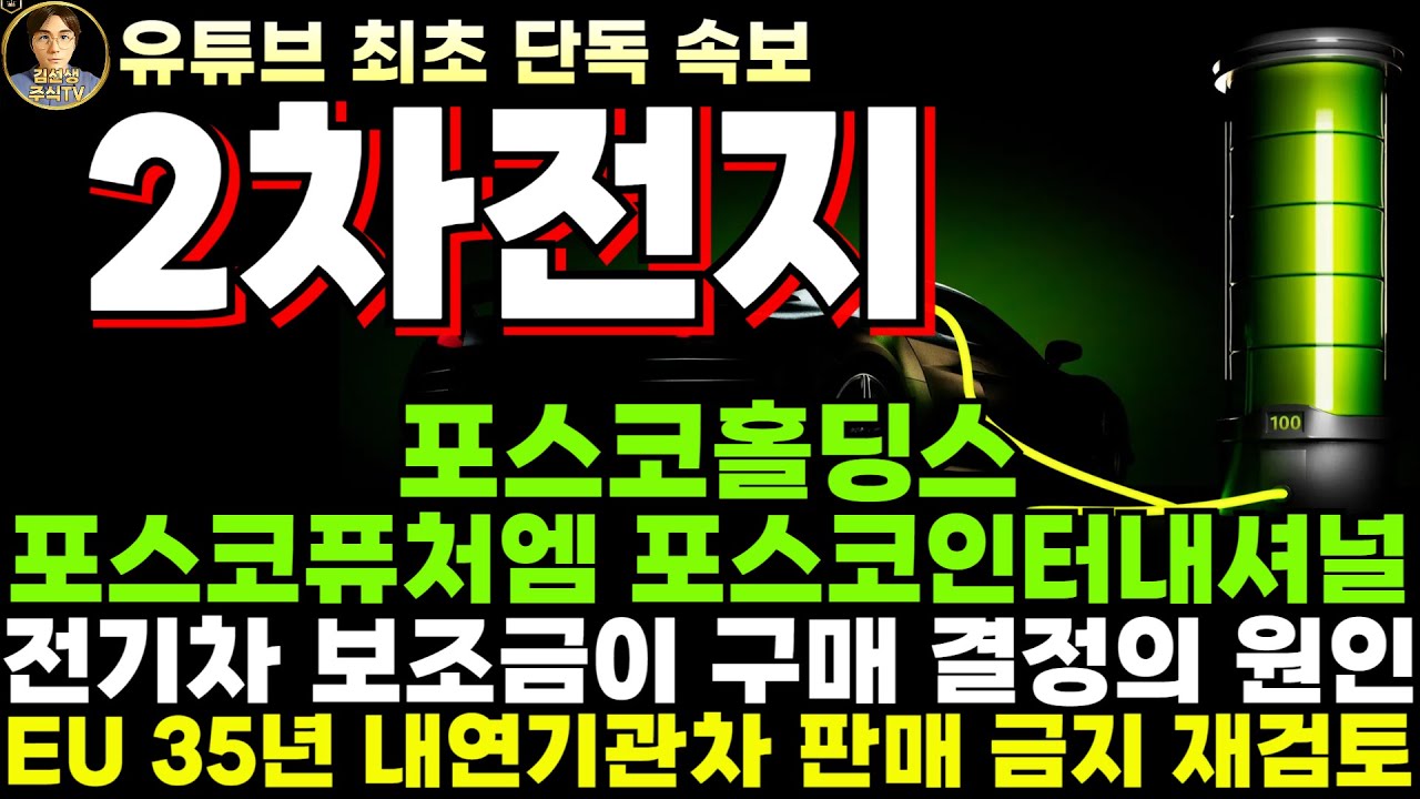 2차전지 전망 포스코홀딩스 포스코퓨처엠 포스코인터내셔널 주가전망 전기차 보조금이 전기차 구매 결정의 주요 원인 Eu 35
