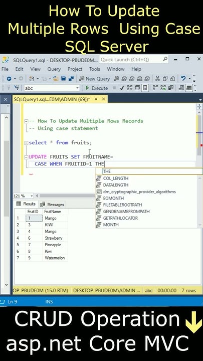 Update Multiple Records Sql Server Using Case Youtube