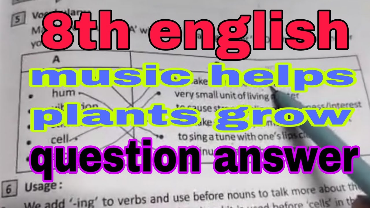 #8thenglish #musichelpsplantsgrow questionanswer - YouTube