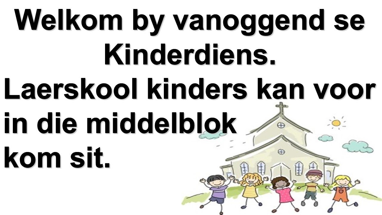 Kinderdiens- 26 Januarie 2025 - YouTube
