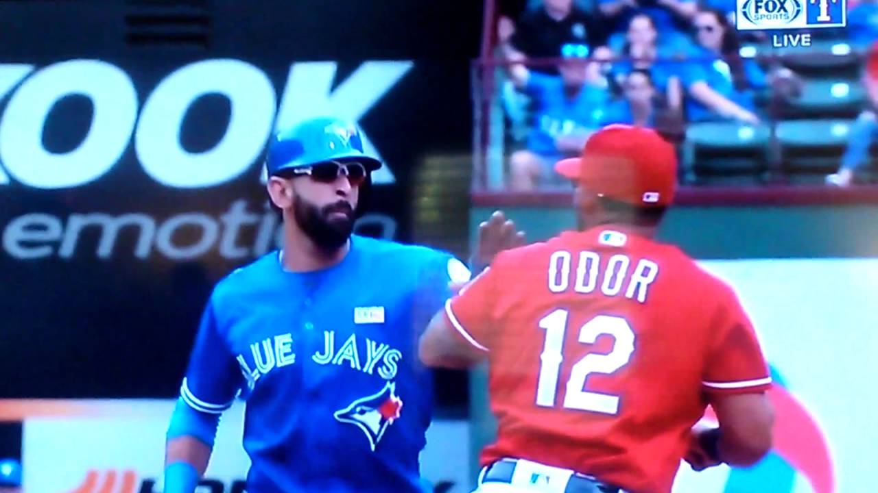 Rangers v. Blue Jays fight - YouTube