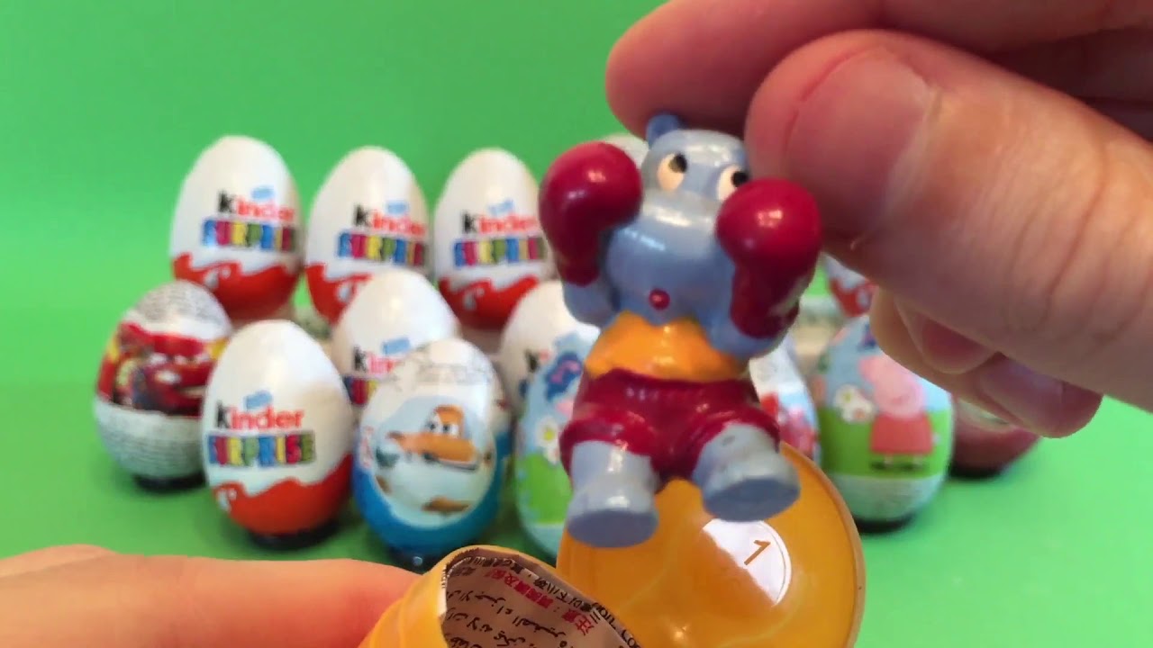 19 Surprise Eggs Kinder Surprise Disney Pixar Cars 2 Thomas Spongebob ...
