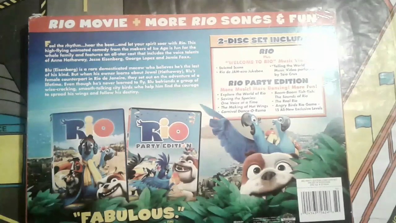 Rio Movie Party Pack 2 DVD pack - YouTube