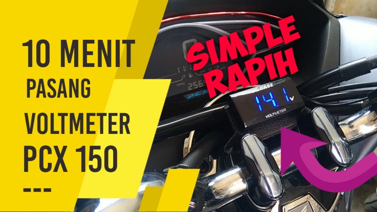 10 menit memasang voltmeter di pcx 150 2021 - MUDAH DAN RAPIH!!! 10 ...