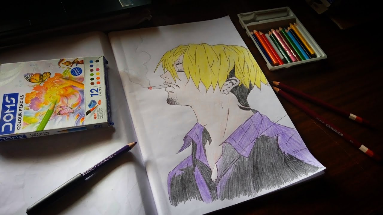 colour pencil drawing | anime fan art | sketching | - YouTube