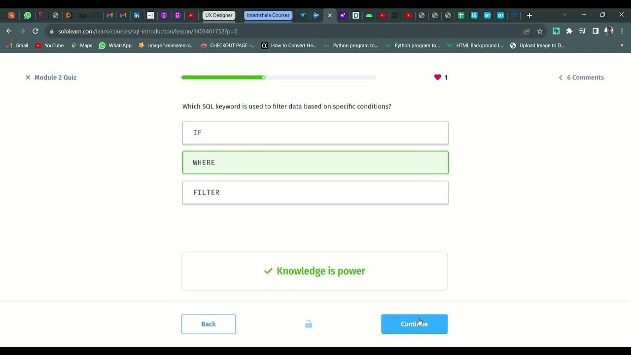 19 Module 2 Quiz Introduction To Sql Sololearn Youtube